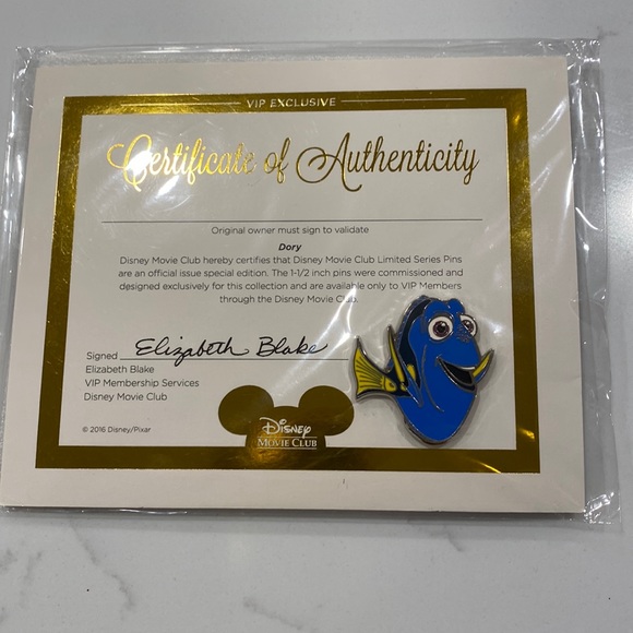 Disney | Other | New Disney Dory Movie Club Vip Pin Pixar | Poshmark
